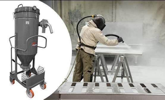 Industrial vacuum cleaners for shot blasting and sand blasting | Delfin
