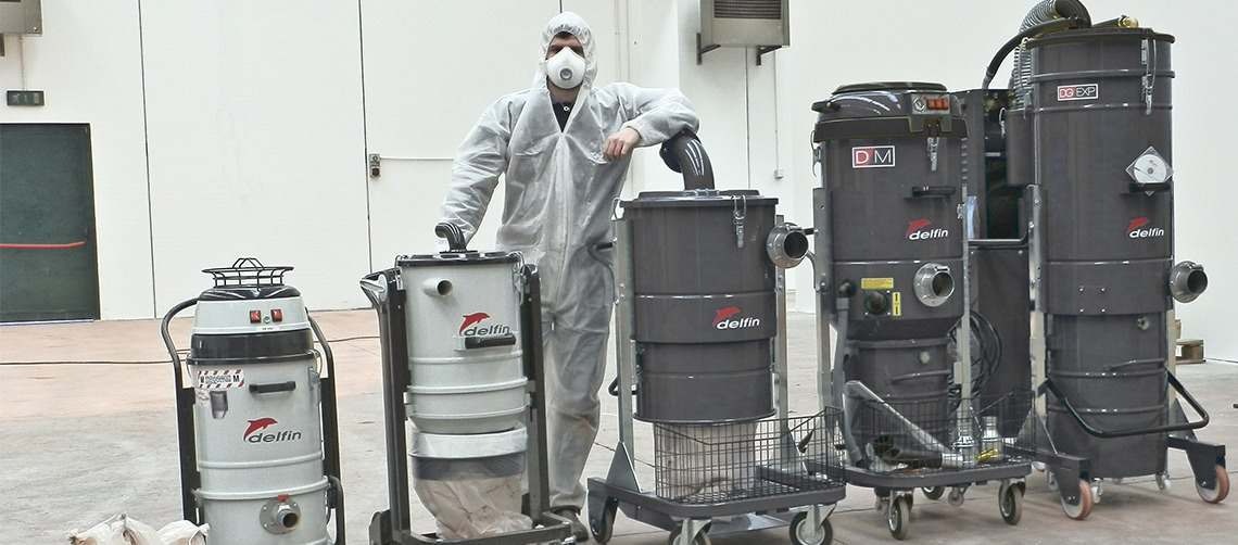 Industrial vacuum cleaners for removing asbestos | Delfin